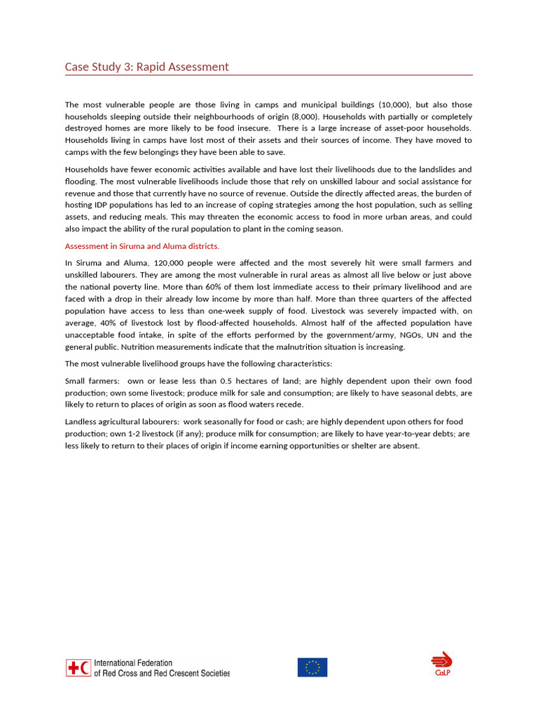Case Study 3 Rapid Assessment | PDF | Poverty | Poverty & Homelessness