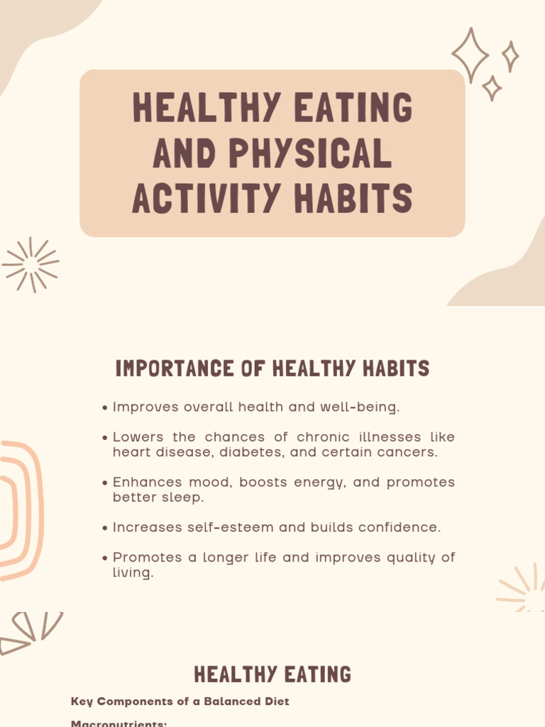 Healthy Eating and Physical Activity Habits | PDF | Healthy Diet | Diet ...