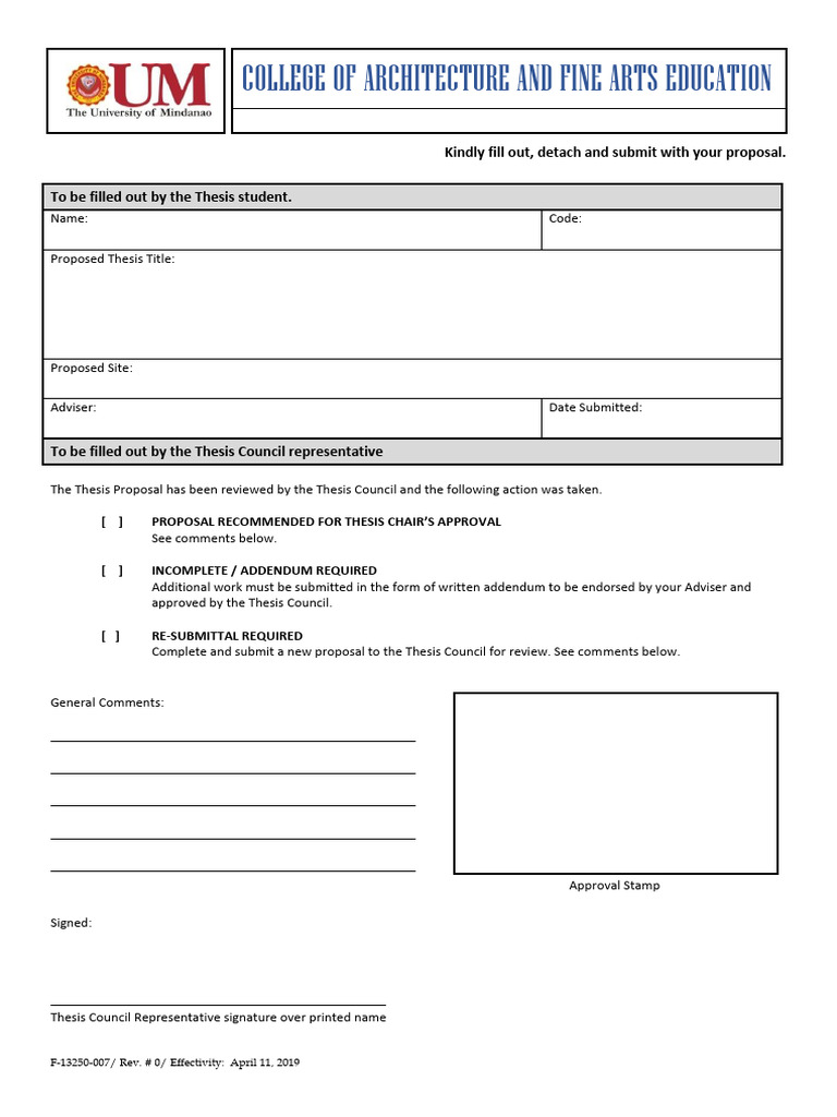 Thesis Proposal Evaluation Certificate | PDF