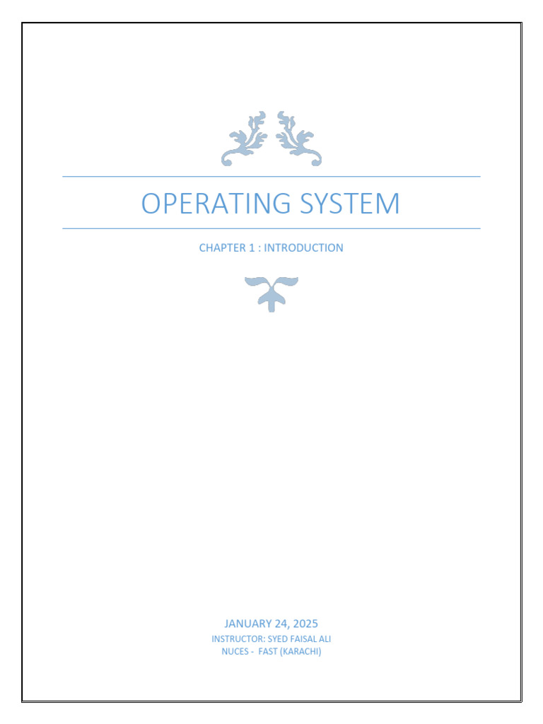 Operating System Chapter 1 Summary | PDF | Virtualization | Computer Data Storage