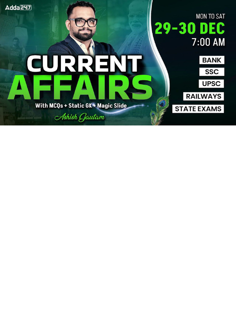 29th-30th Dec 2024 Current Affair by Ashish Gautam Old | PDF