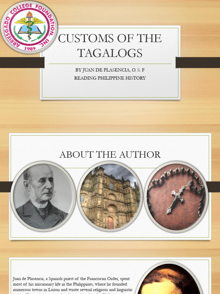 Customs of the Tagalogs Explained | PDF