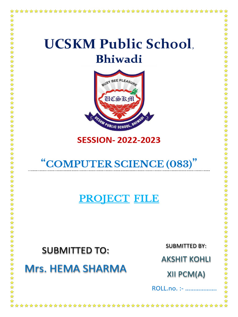 Project file | PDF | Databases | Relational Database