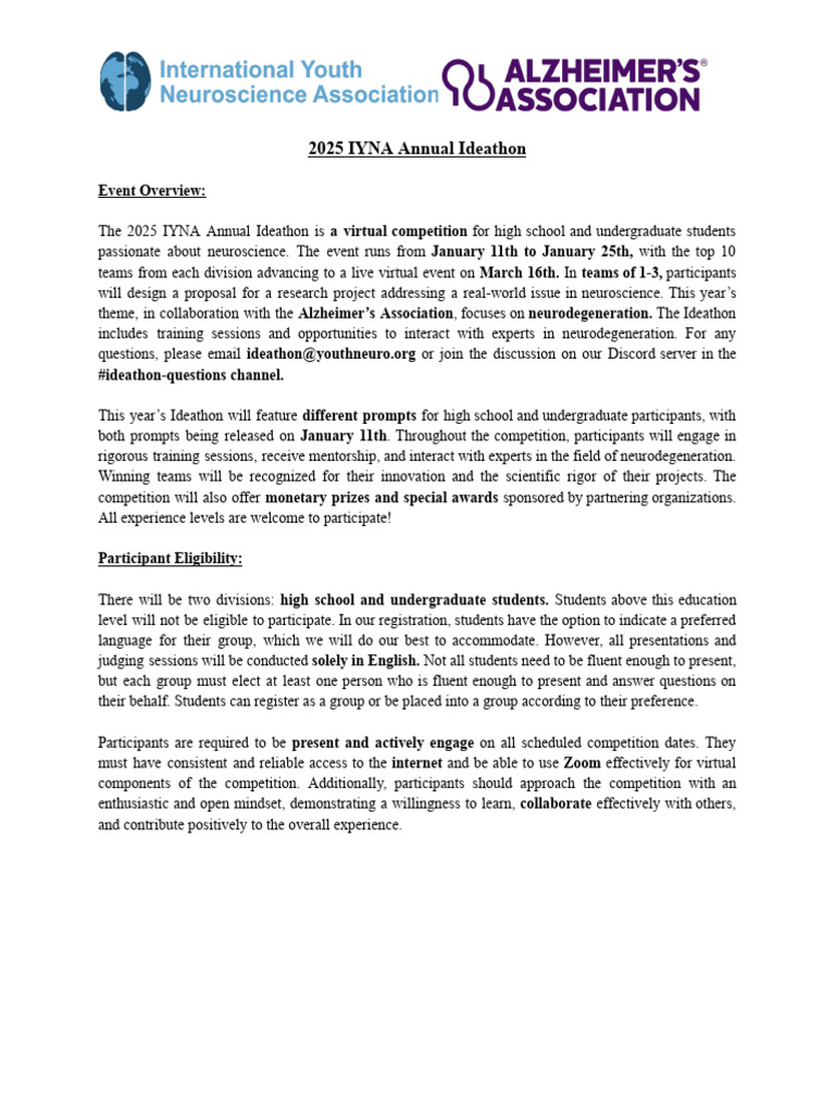 IYNA Annual Ideathon 2025 Overview | PDF | Lecture | Human Communication