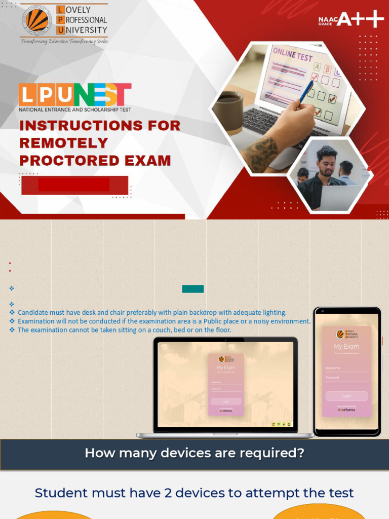 LPUNEST Remote Exam Setup Guide | PDF | Android (Operating System) | Ios