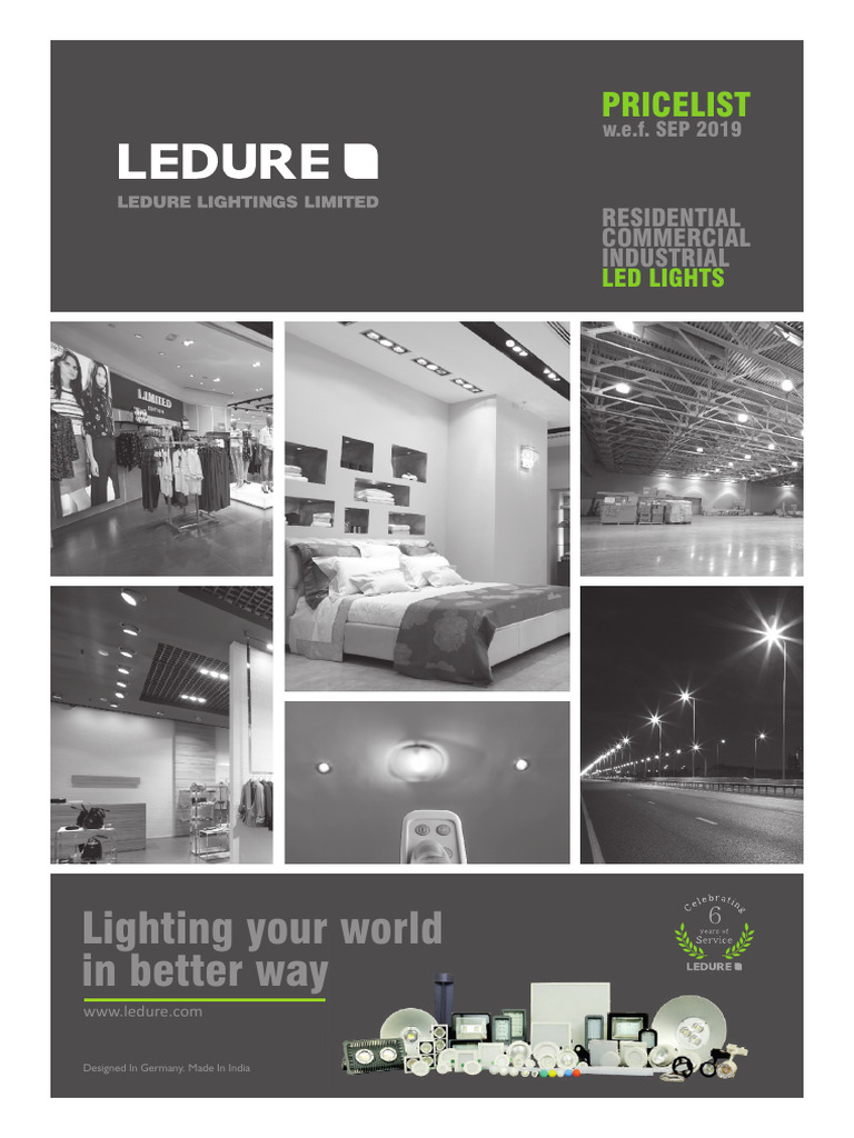 LED Lighting Price List - September 2019 | PDF | Lighting | Light ...