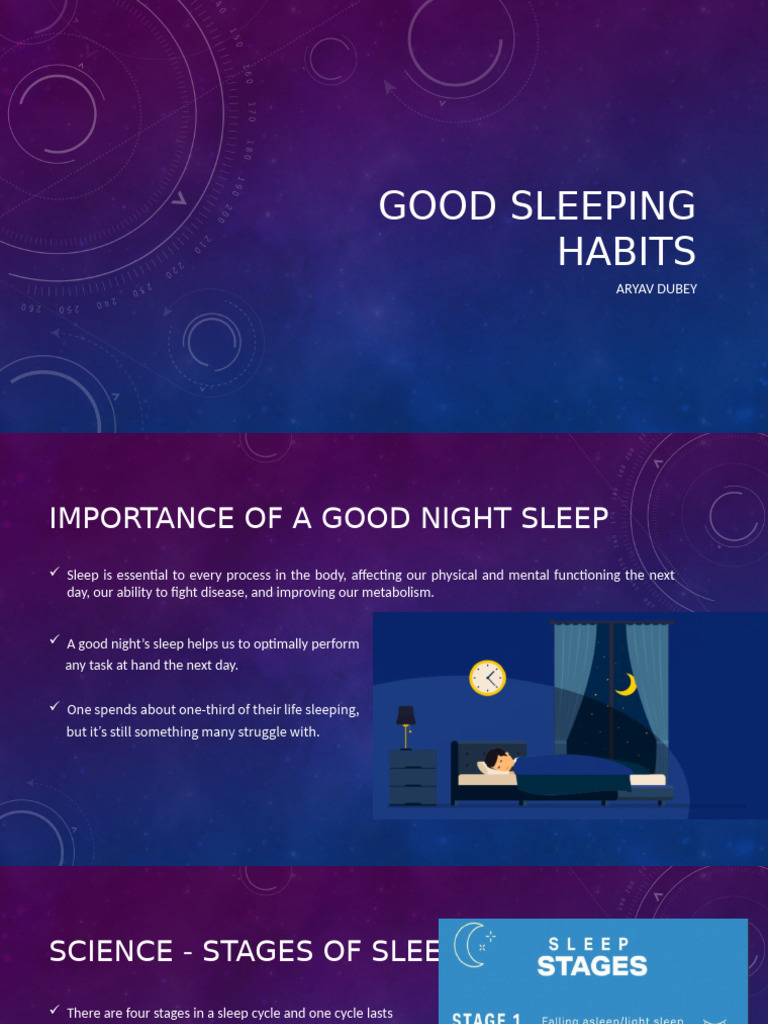 Good Sleeping Habits | PDF | Sleep | Physiology