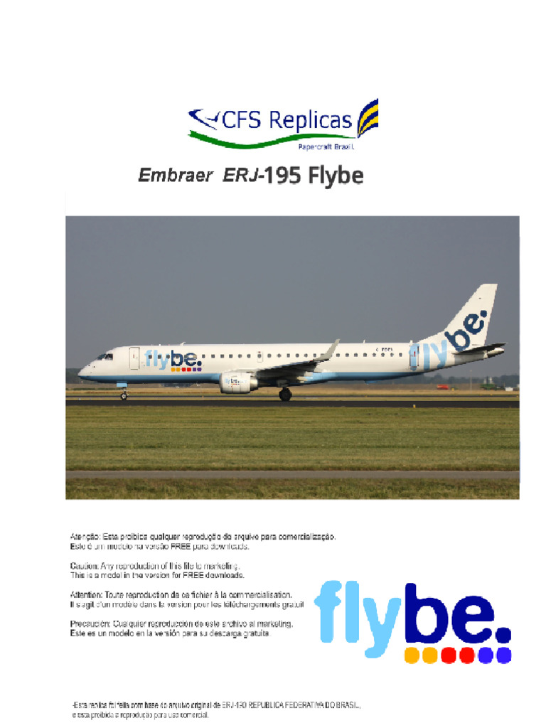 Embraer 195 Flybe Papercraft | PDF