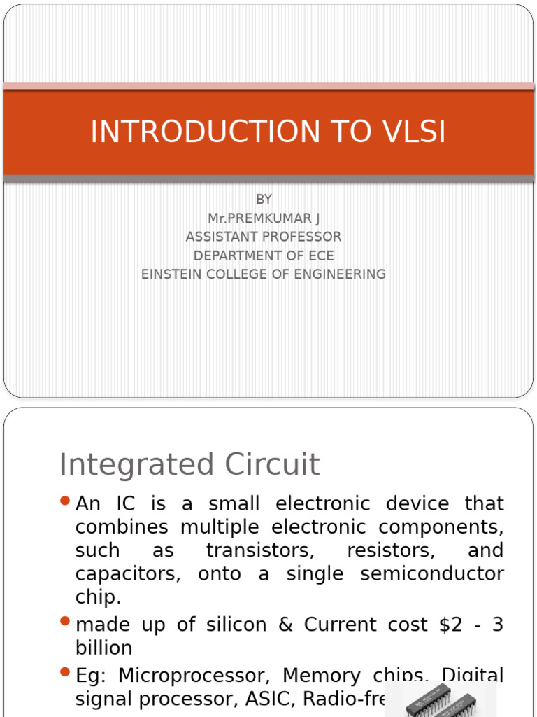 Vlsi Intro | PDF | Integrated Circuit | Hardware Description Language