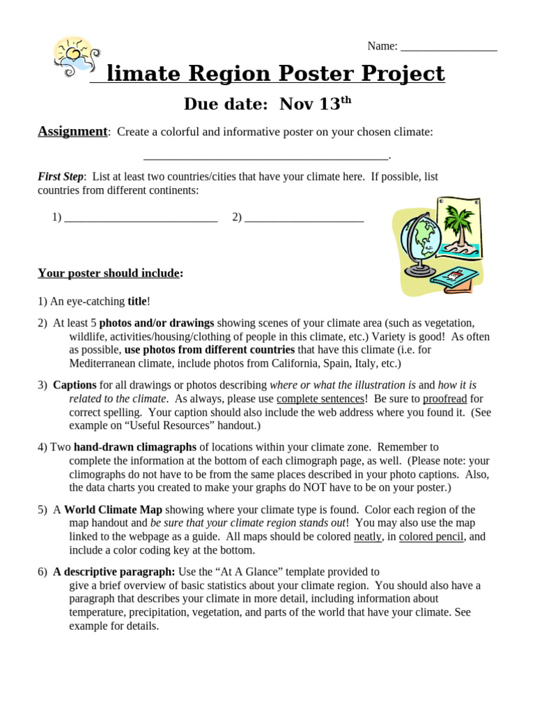 Climate Region Poster Guidelines | PDF