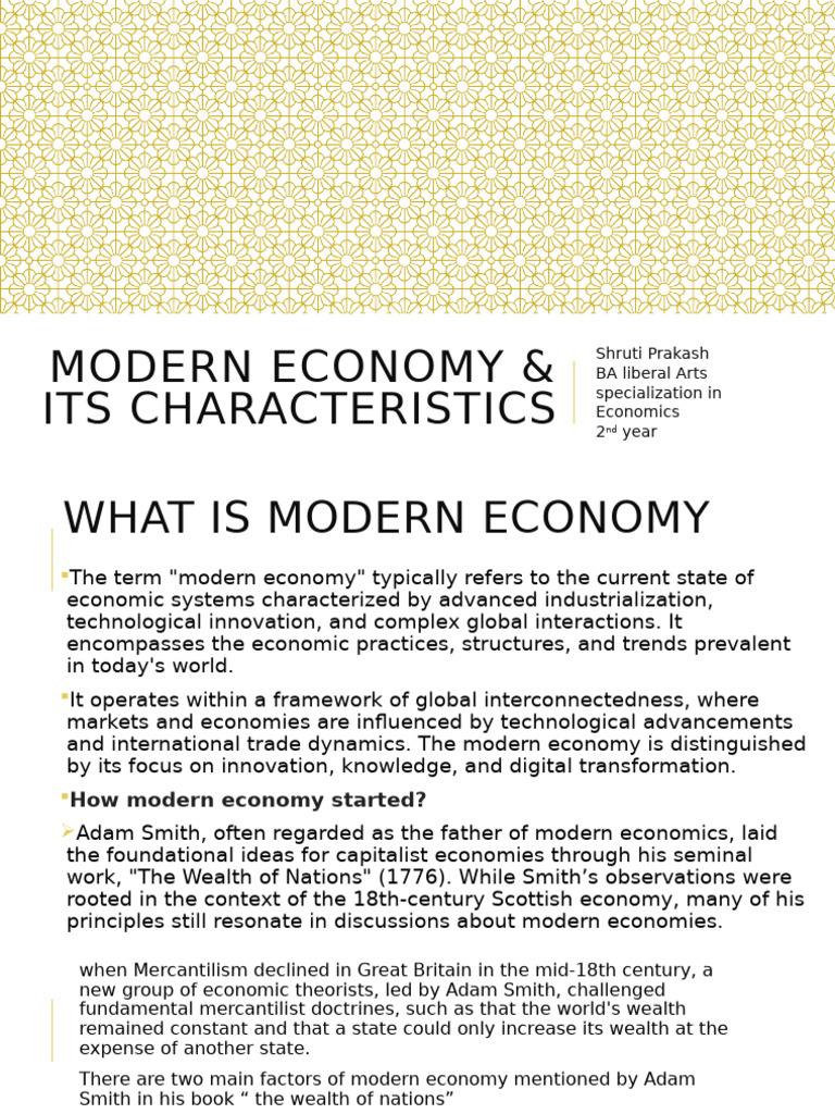 Characteristics of the Modern Economy | PDF | Market (Economics) | Free ...