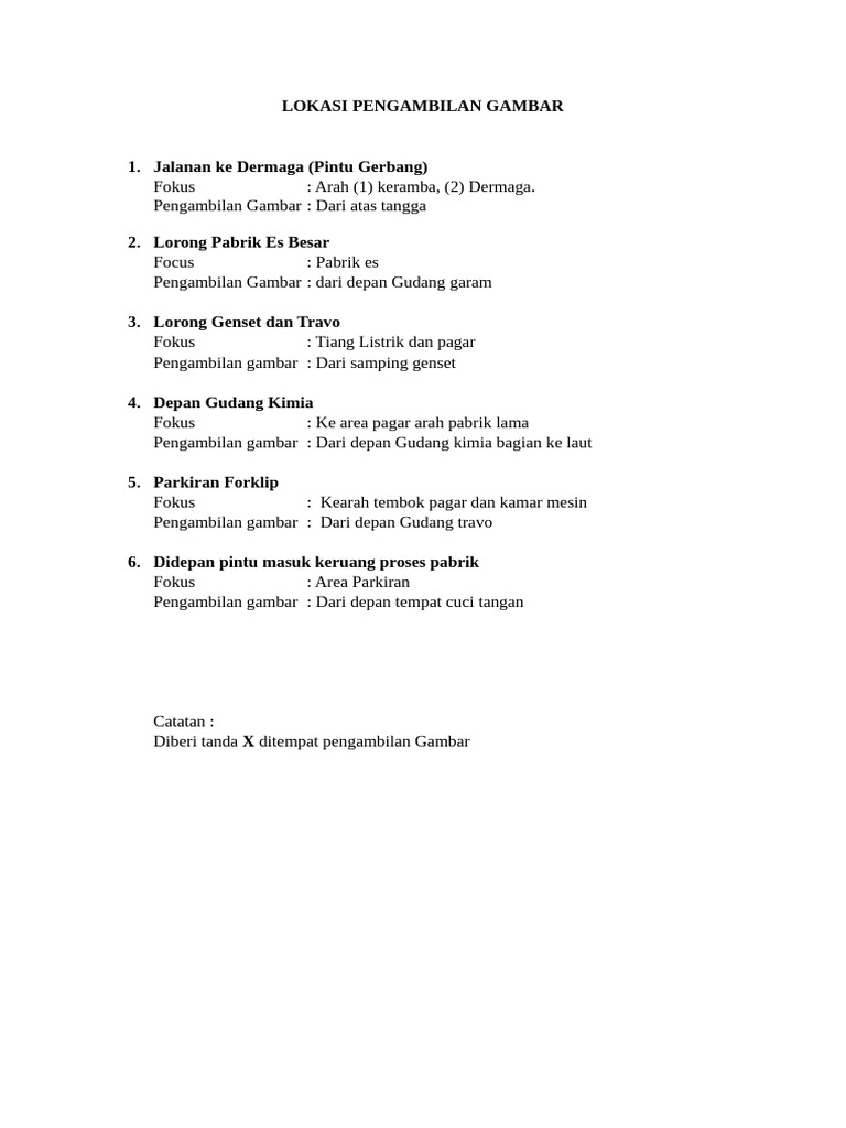 LOKASI PENGAMBILAN GAMBAR | PDF