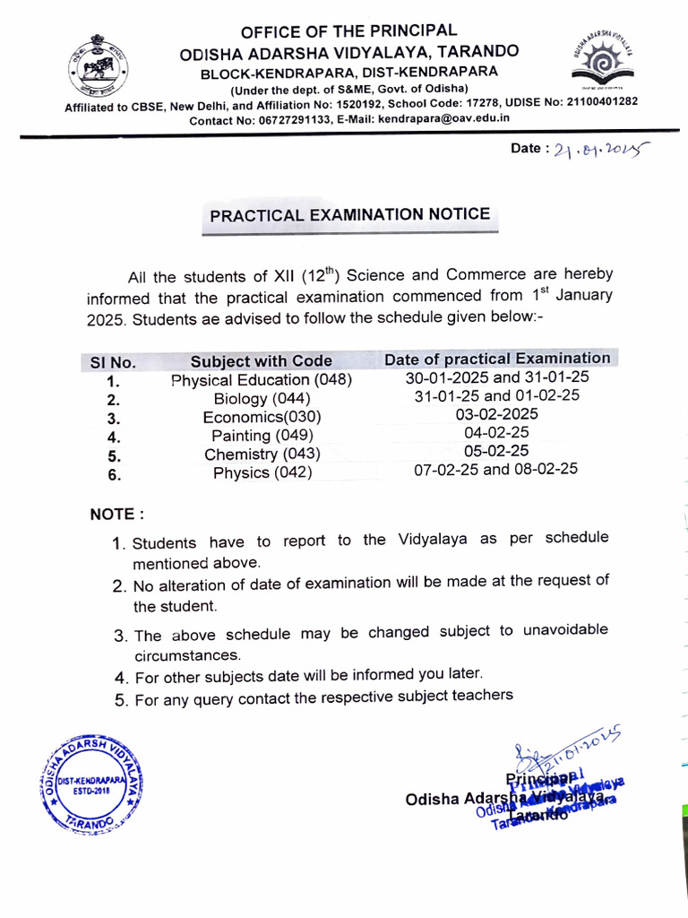 Cbse Practical Examination | PDF