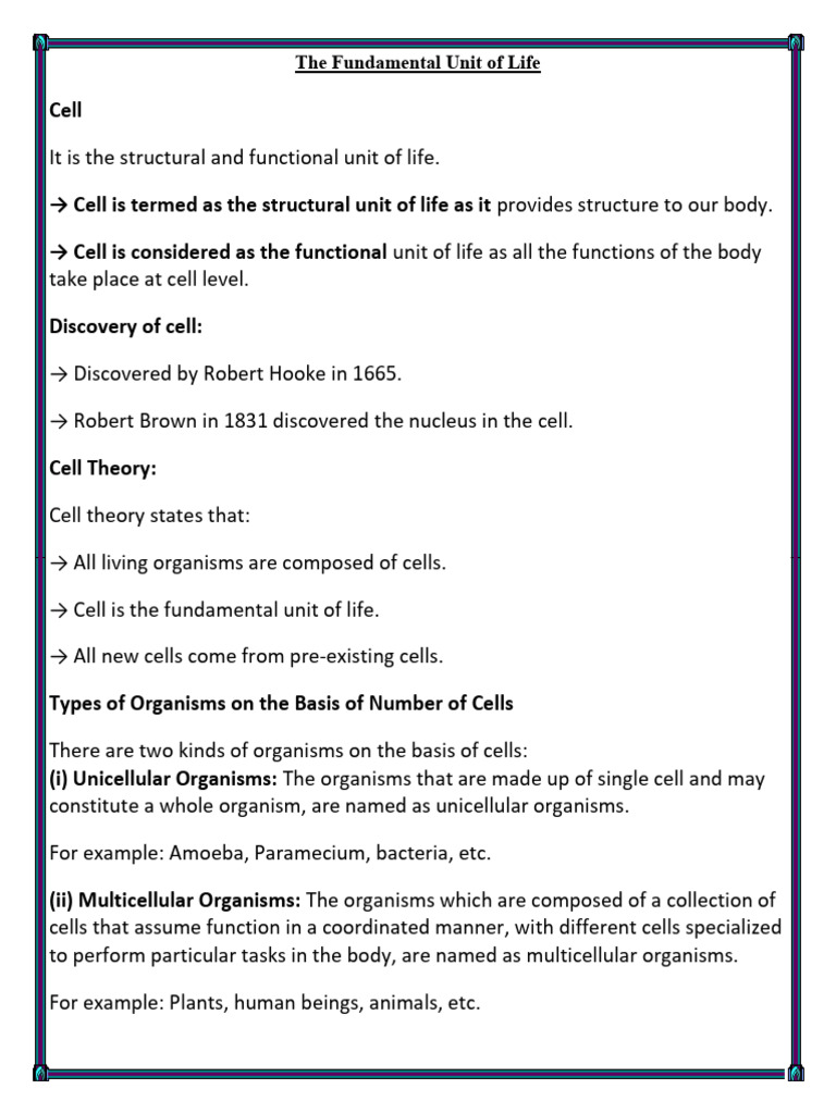 Understanding Cell Structure and Function | PDF | Cell (Biology ...