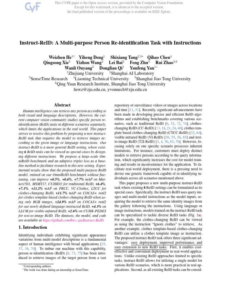 He Instruct-ReID A Multi-Purpose Person Re-Identification Task With Instructions CVPR 2024 Paper ...