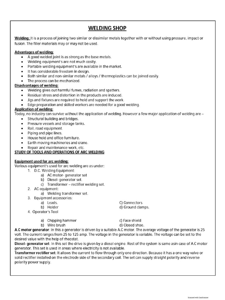 Welding Shop | PDF