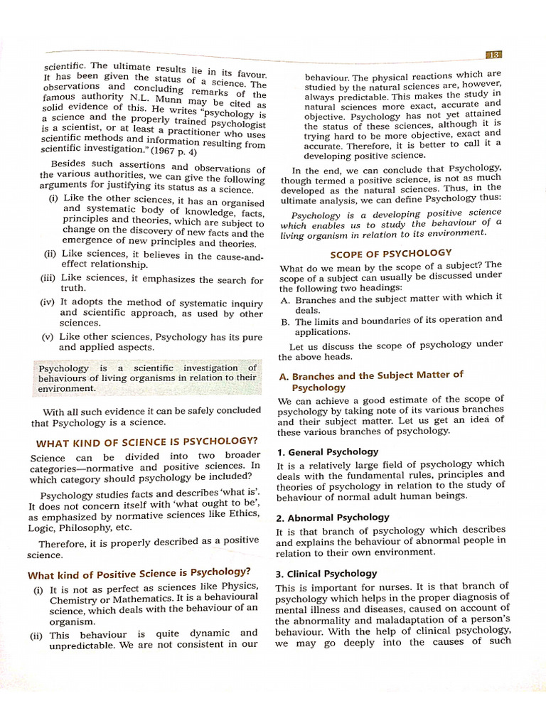 Branches of Developmental Psychology | PDF