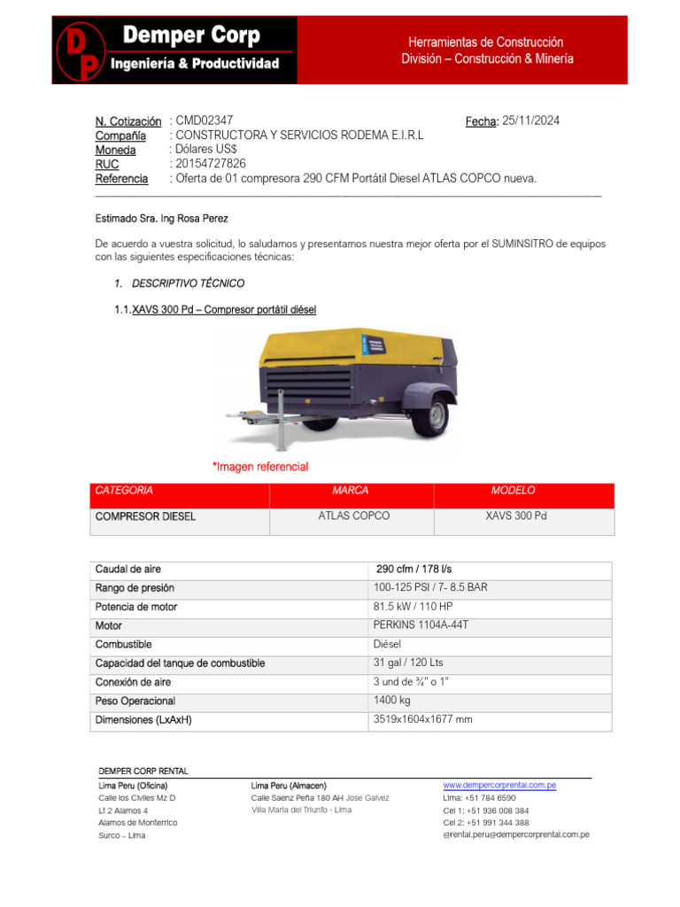 Cmd02347 - Constructora y Serv Rodema | PDF