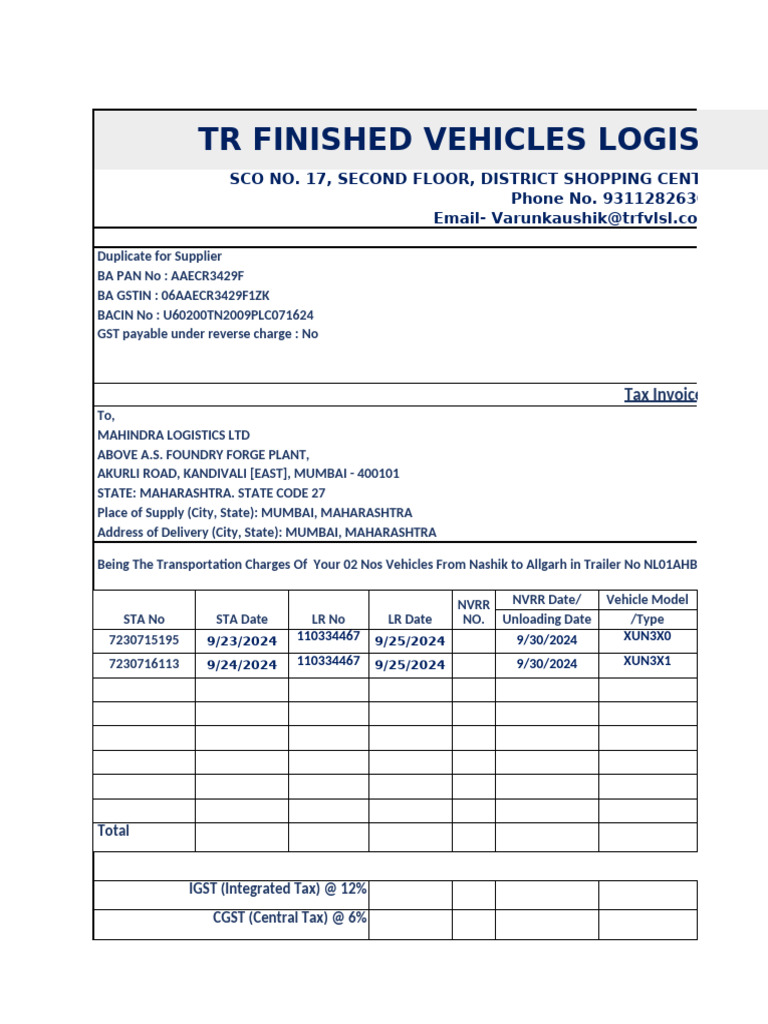 Logistic Bills | PDF | Invoice | Government Finances
