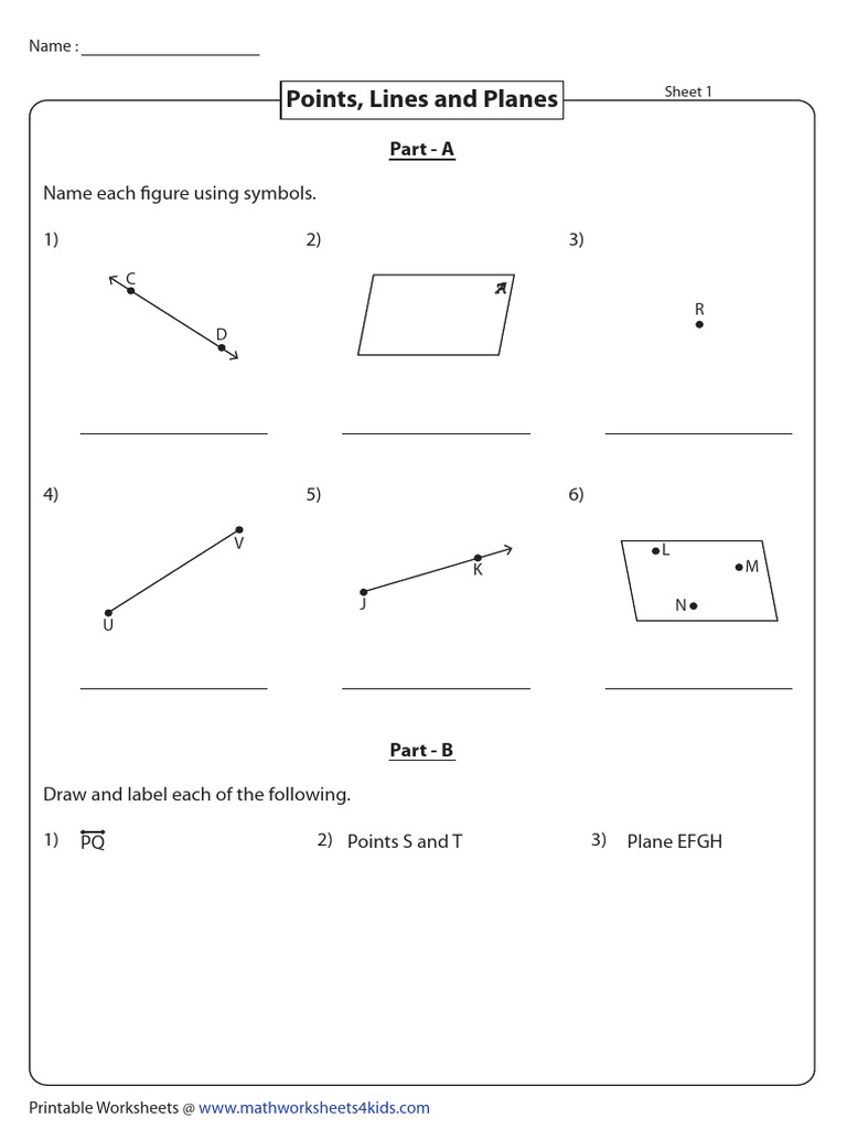 Points, Lines and Plane | PDF