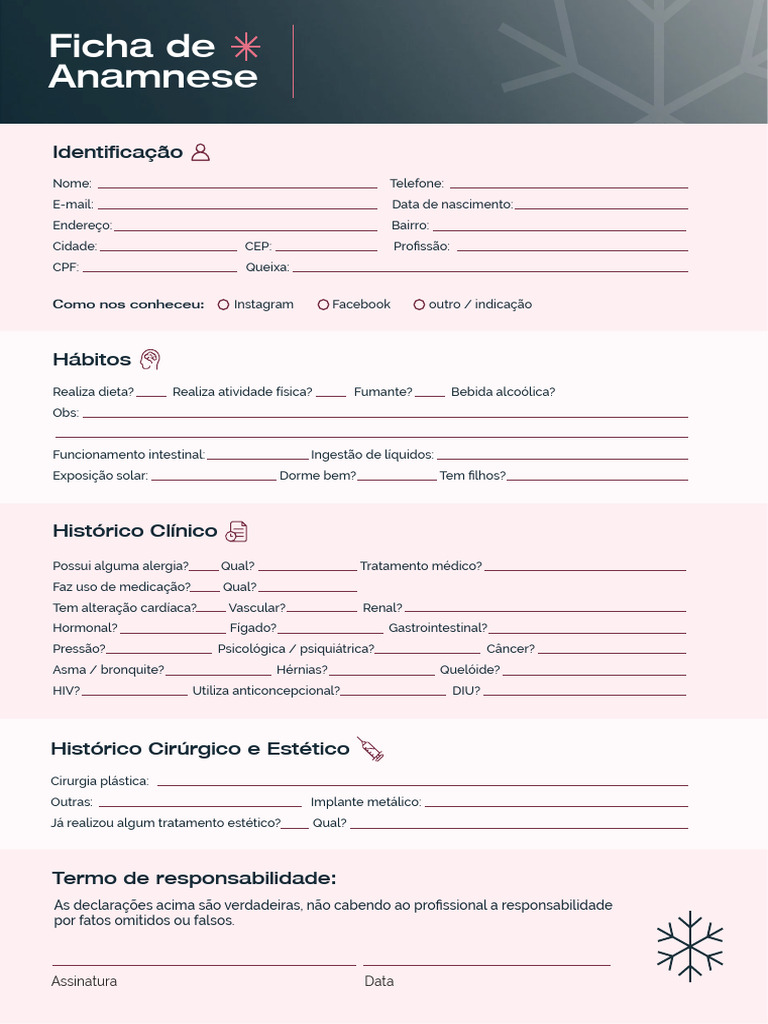 Ficha de Anamnese - CRIO LIV PRO | PDF