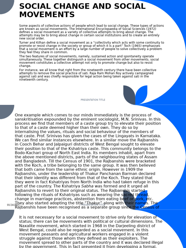 Social Movements and Social Change | PDF