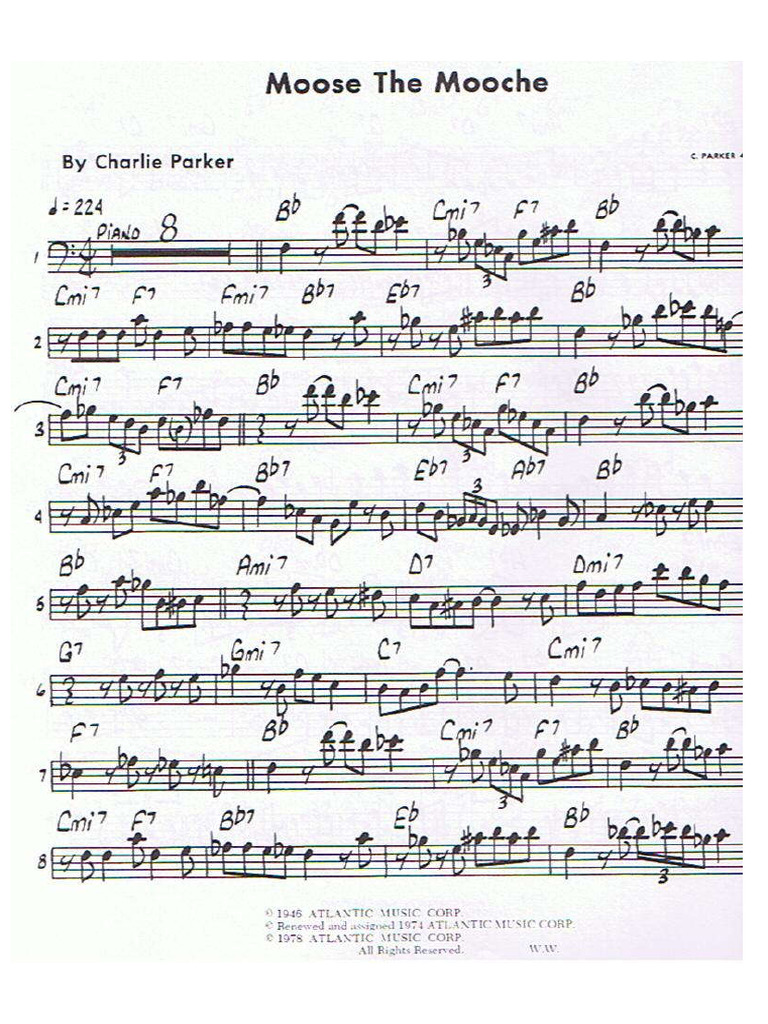 Charlie Parker Omnibook - Bass Clef - Parker Parker, Charlie - 1978 - Anna's Archive Moses The ...