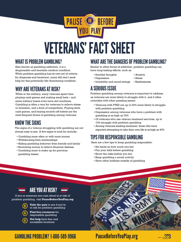Veterans and Problem Gambling Risks | PDF | Problem Gambling | Veteran