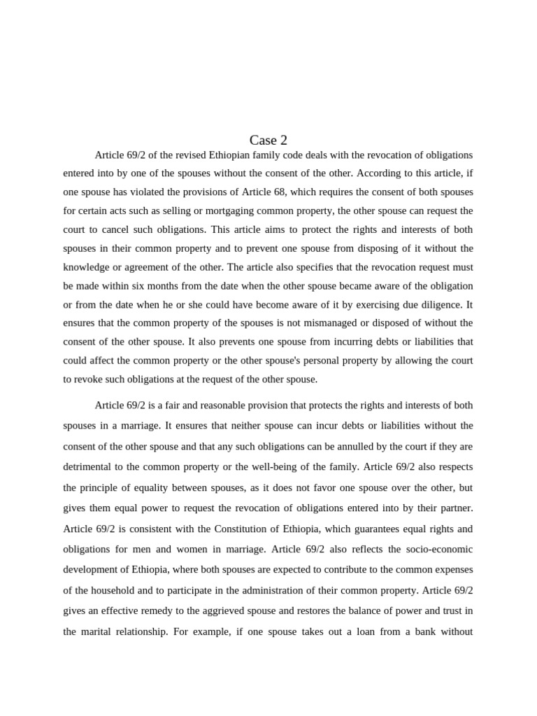 Case 2 | PDF | Marriage | Consent