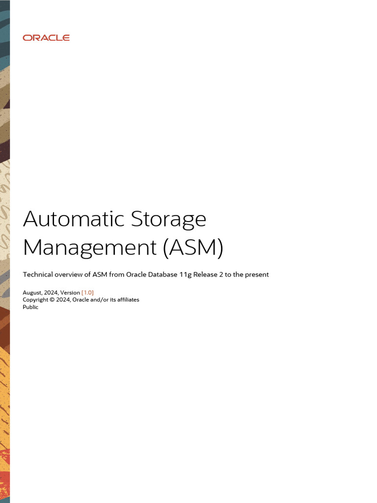 Asm New Features | PDF | Databases | Computer Cluster