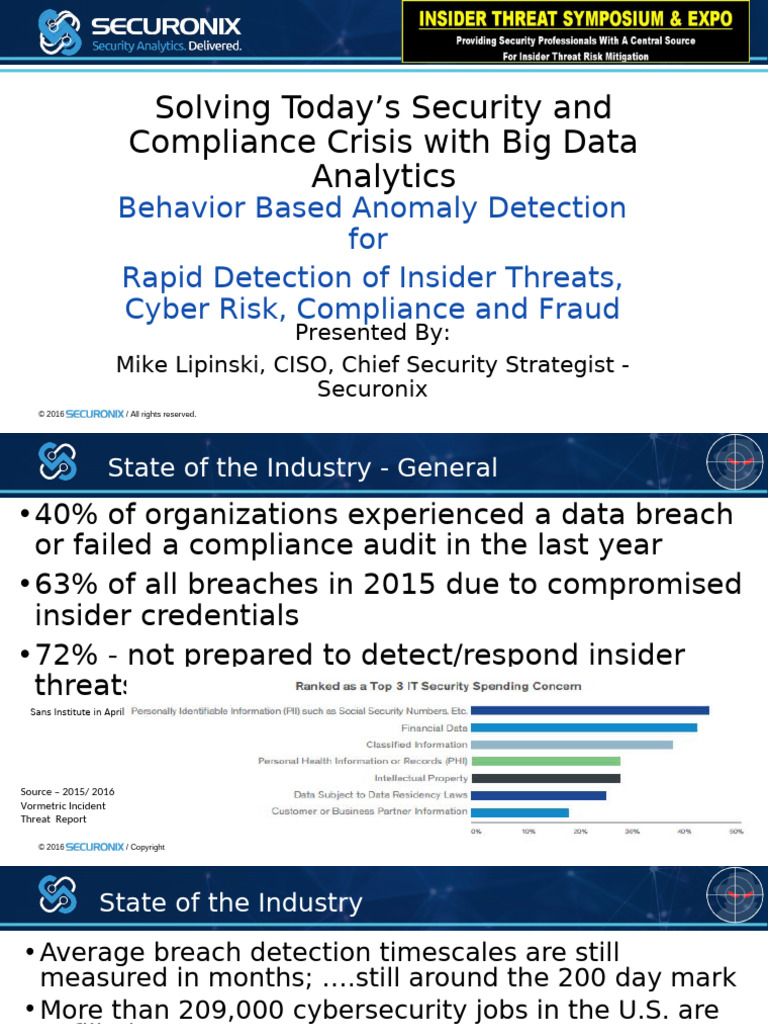 Securonix Presentation For NITSIG ITSE 7-18-17 | PDF | Security ...