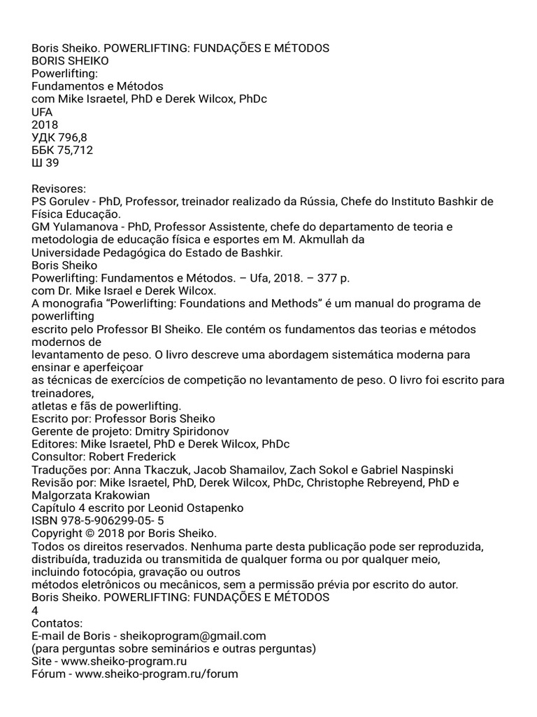 Boris Sheiko Powerlifting Foundations and Methodspdf - Compress ...