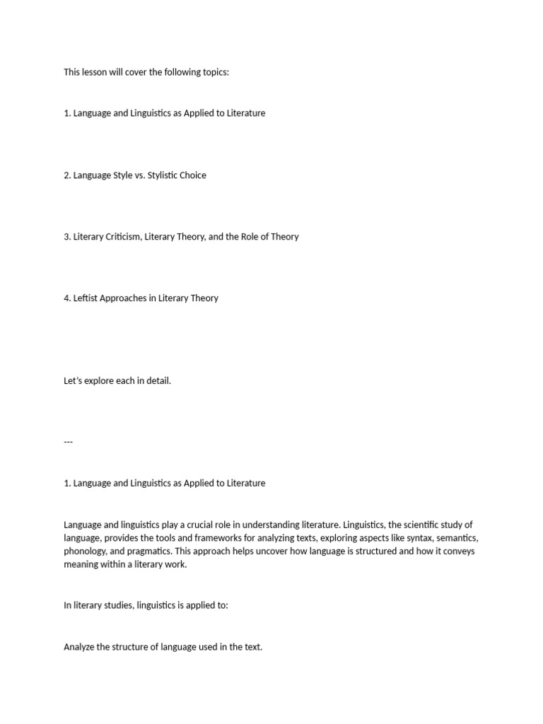 Language and Linguistic | PDF | Linguistics | Semantics