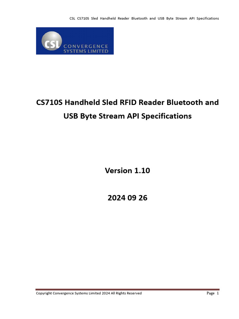 CS710S Handheld Sled RFID Reader Bluetooth and USB Byte Stream API ...