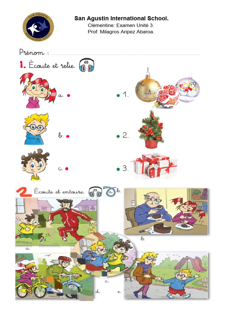 Examen Clémentine 3 | PDF