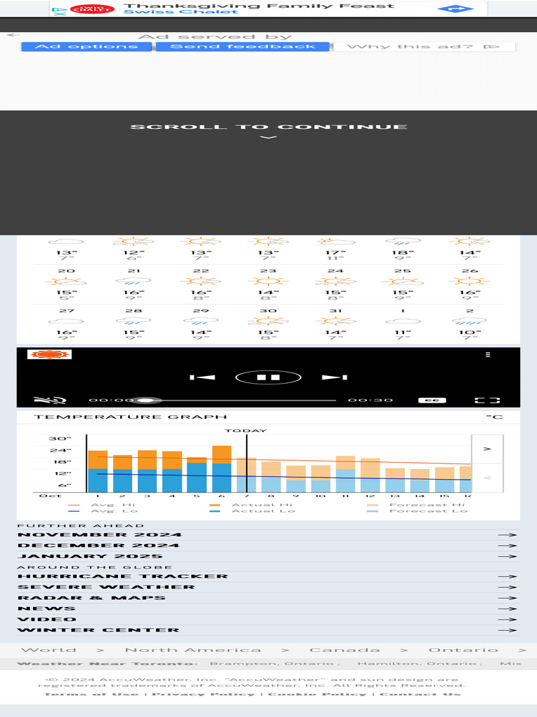 Toronto, Ontario, Canada Monthly Weather AccuWeather | PDF | Weather ...