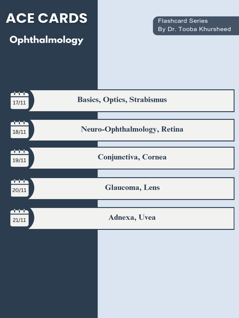 Ophthalmology Flashcard Series | PDF