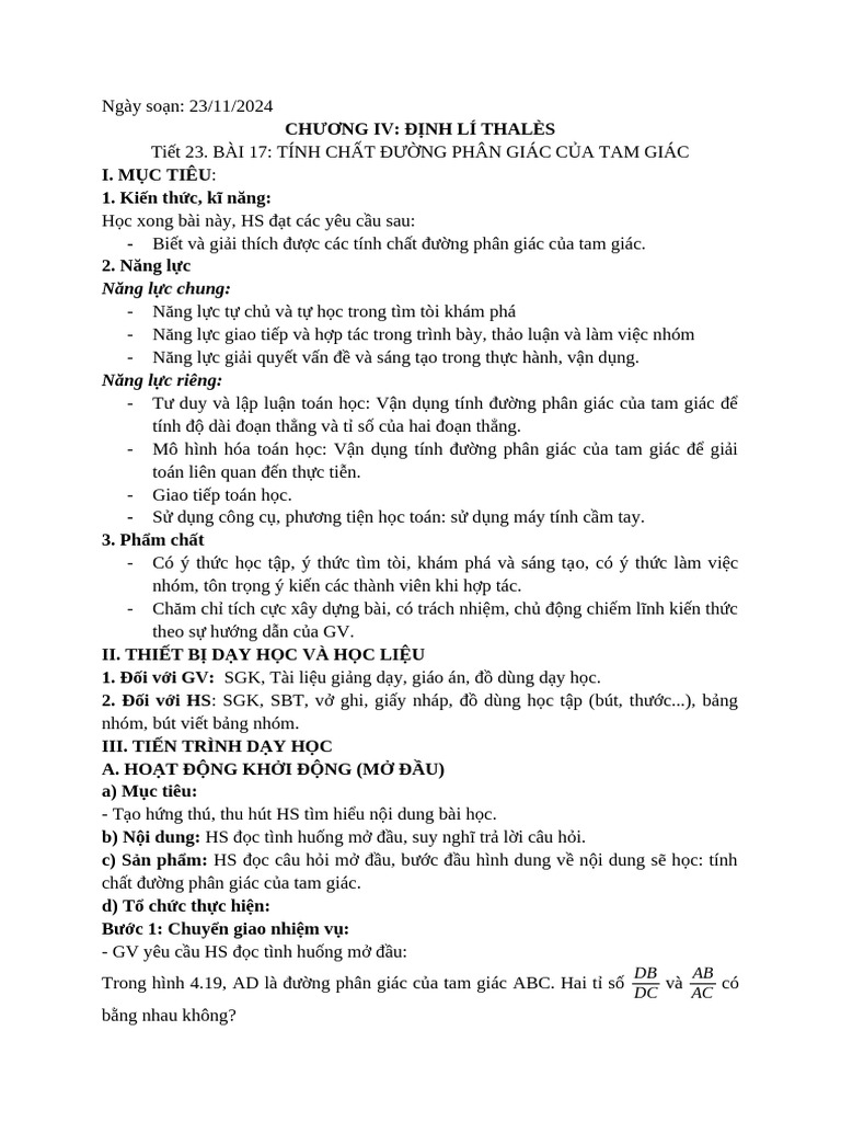 Khdh - Hình Học 8 - Tháng 12 | PDF