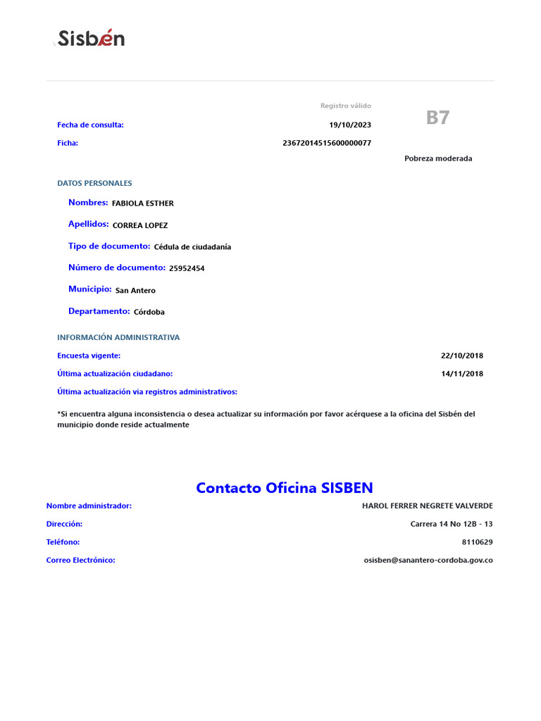 SISBEN | PDF