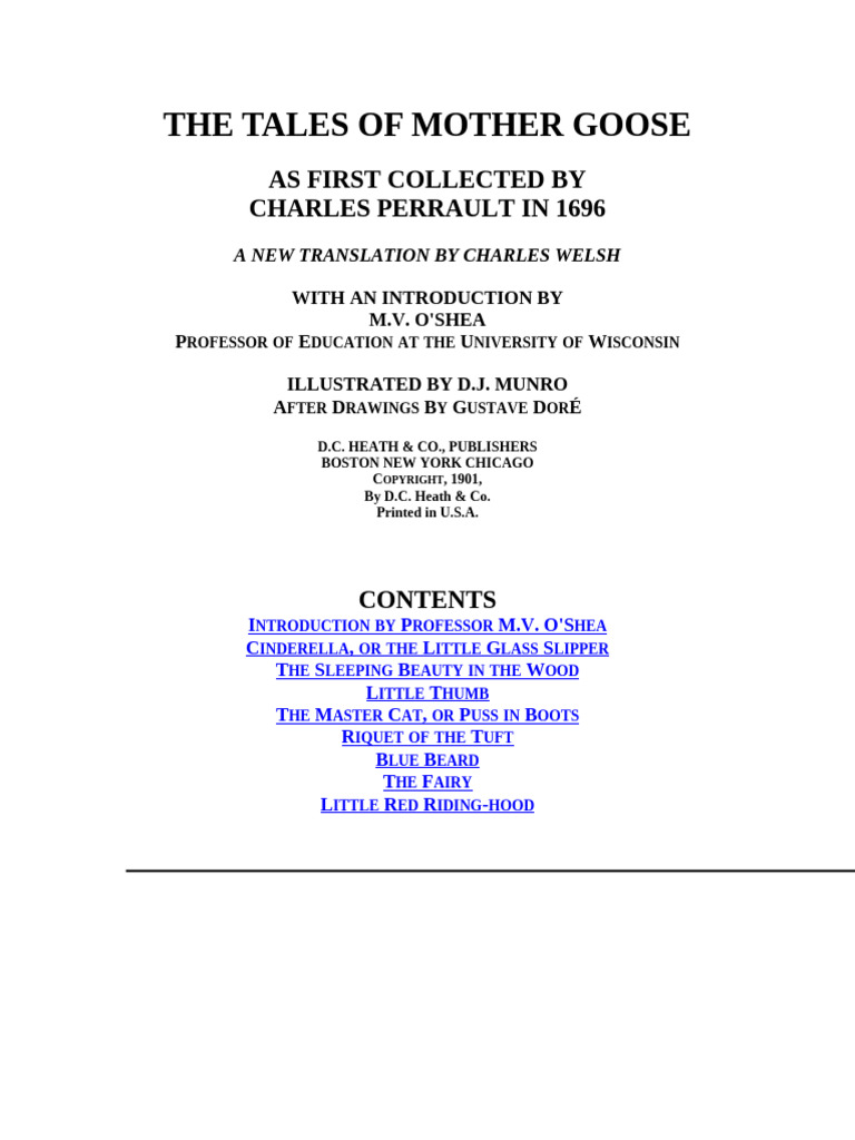Mother Goose Tales: Cinderella & More | PDF | Cinderella | Sleeping Beauty