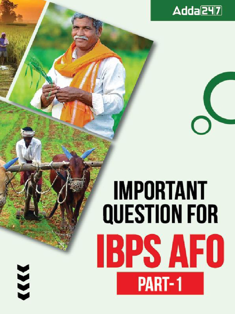 Important Questions For IBPS AFO Part-1 PDF - 1590 | PDF | Soil | Agriculture