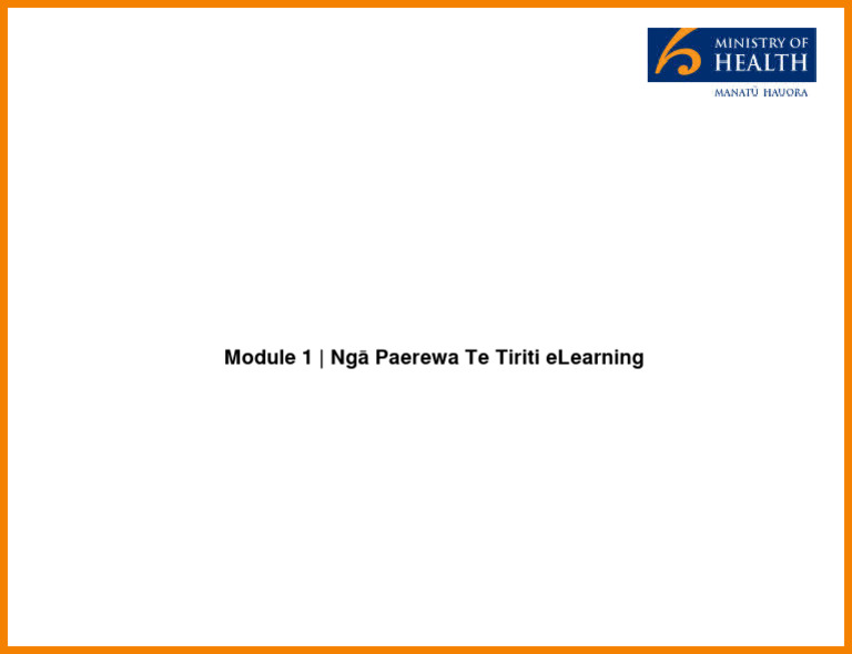 Module 1 - Ngā Paerewa Te Tiriti Elearning | PDF