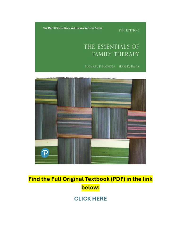 Essentials of Family Therapy Overview | PDF | Family Therapy ...