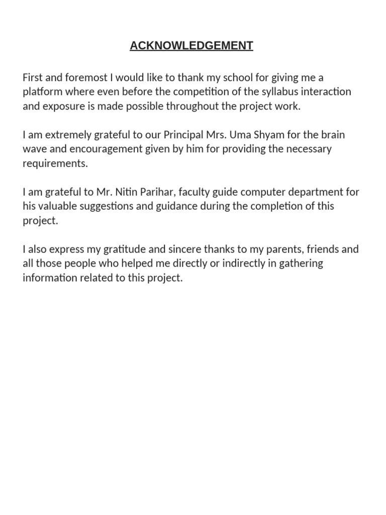 Acknowledgment 1 Pdf