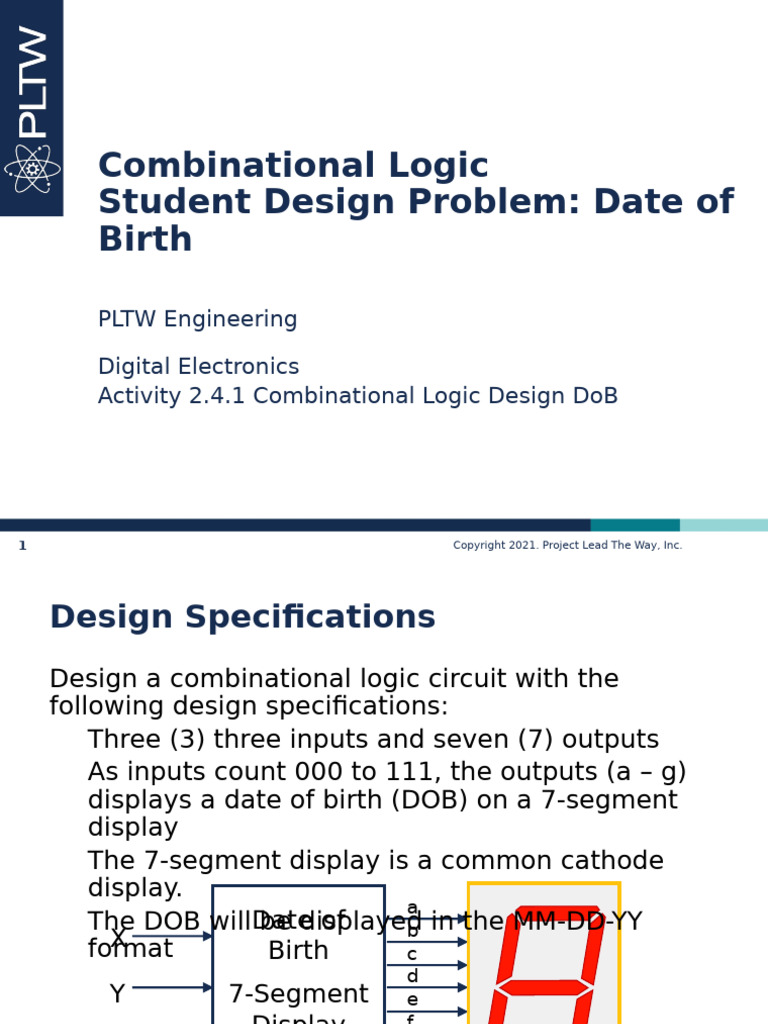 De 241 Combinational Logic Design DoB | PDF | Electrical Circuits ...