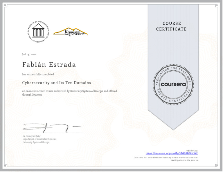 Georgia Tech Cybersecurity Course Completion | PDF