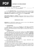 Sample Regular Employment Contract | PDF | Confidentiality | Employment