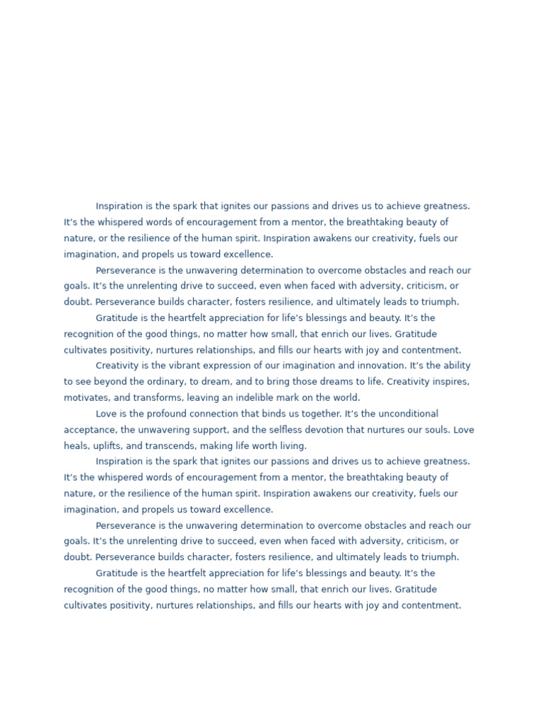 The Power of Inspiration and Perseverance | PDF