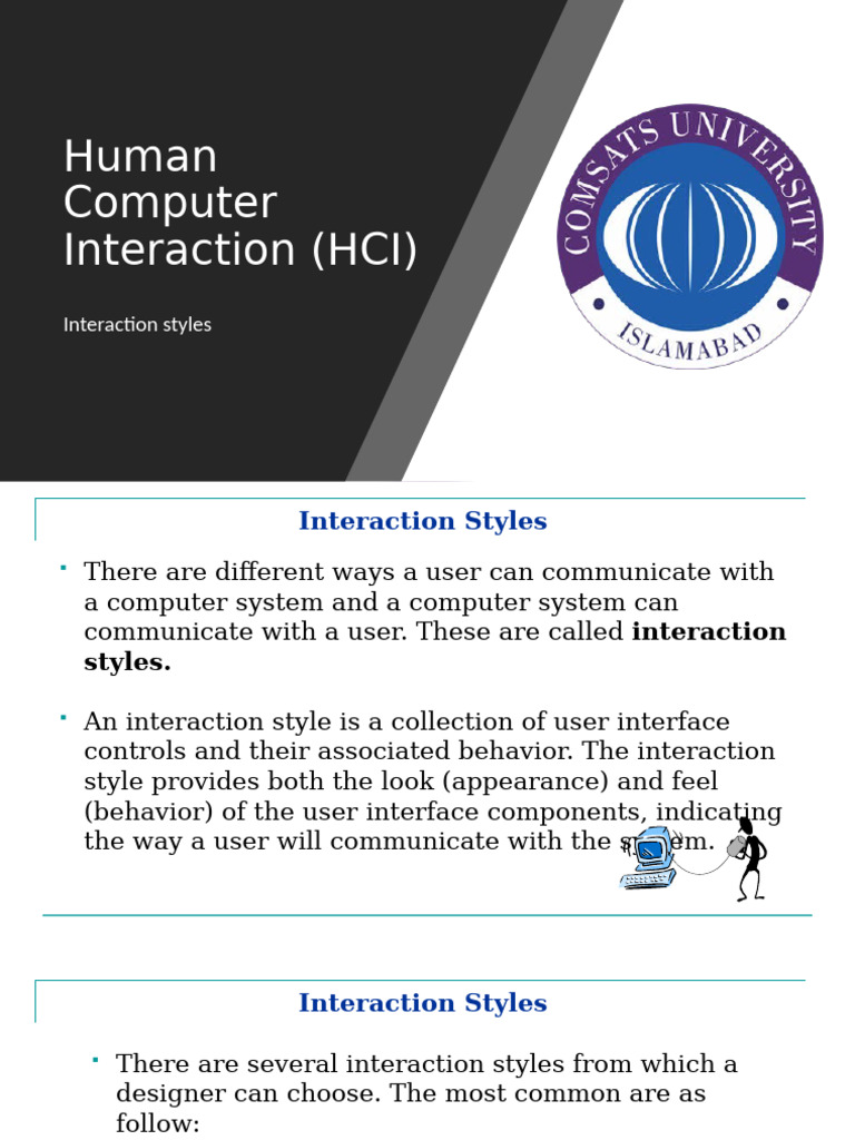 Interaction Styles in HCI Explained | PDF | Graphical User Interfaces ...