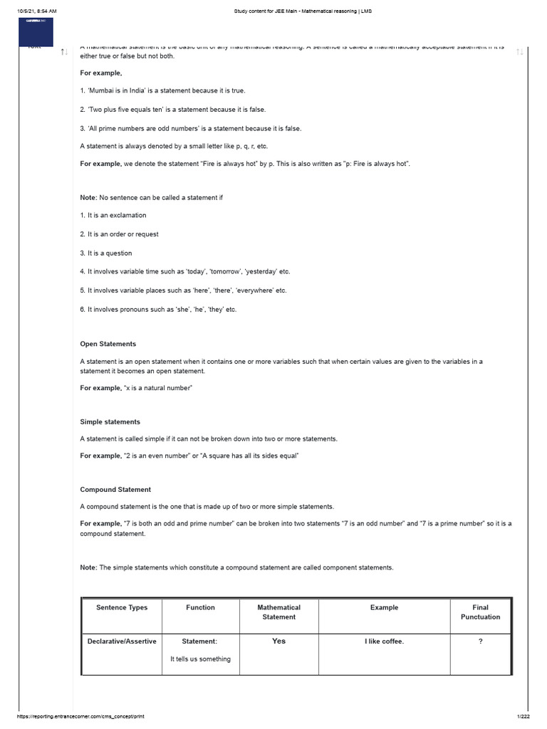 Mathematical Reasoning | PDF | If And Only If | Truth